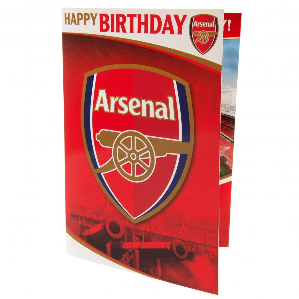 Arsenal FC Musical Birthday Card - Select Sports Souvenirs