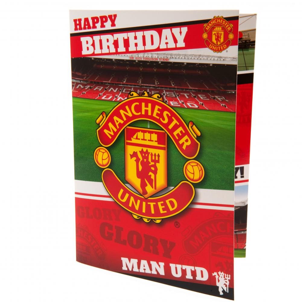 Manchester United FC Musical Birthday Card - Select Sports Souvenirs